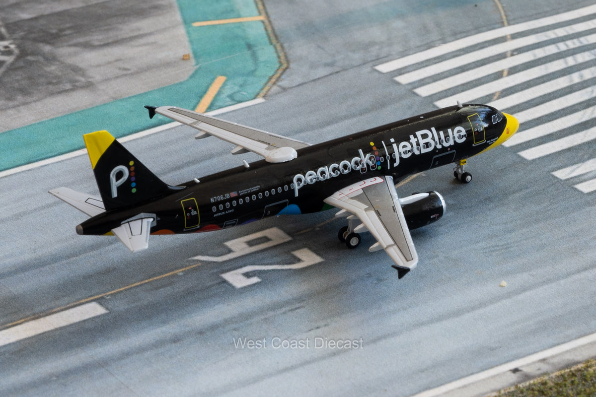 JC Wings JetBlue Airbus A320-200 “Peacock Livery” N706JB – West Coast ...