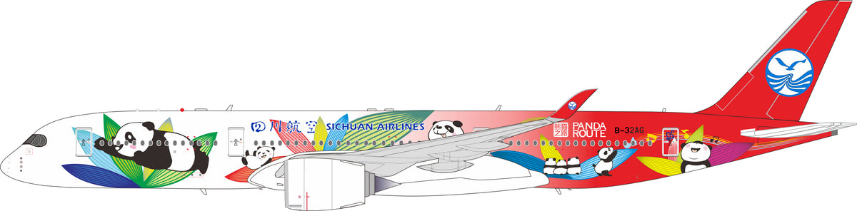 November Release AV400 Sichuan Airlines Airbus A350-900 "Panda Livery ...